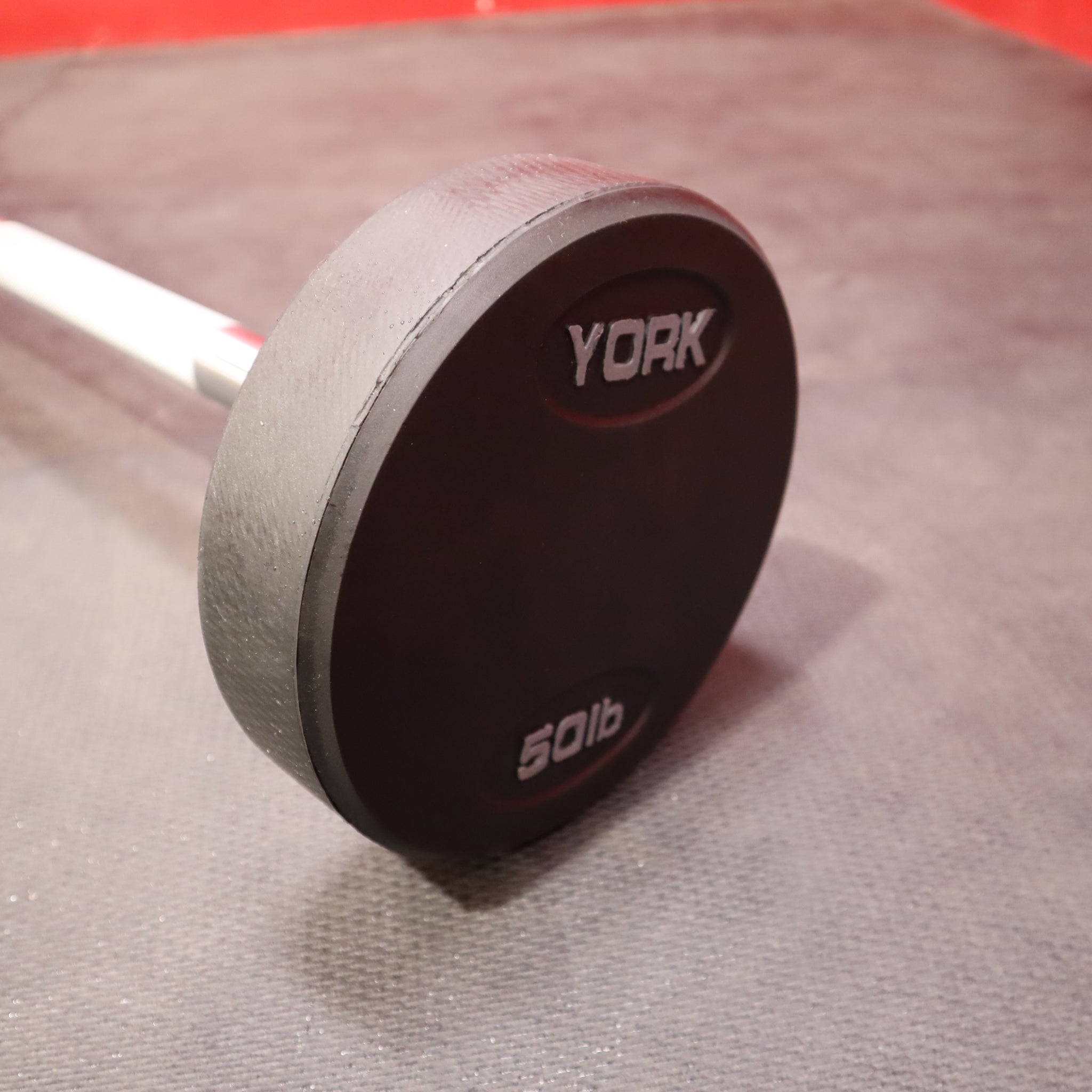York Fixed Straight Rubber Weighted Barbells (New) | Discount ...