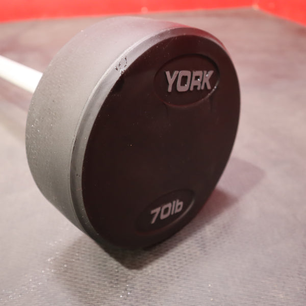 York Fixed Straight Rubber Weighted Barbells (New) – CTX Home Gyms